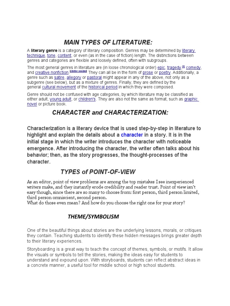 Key Literary Concepts Explained | PDF