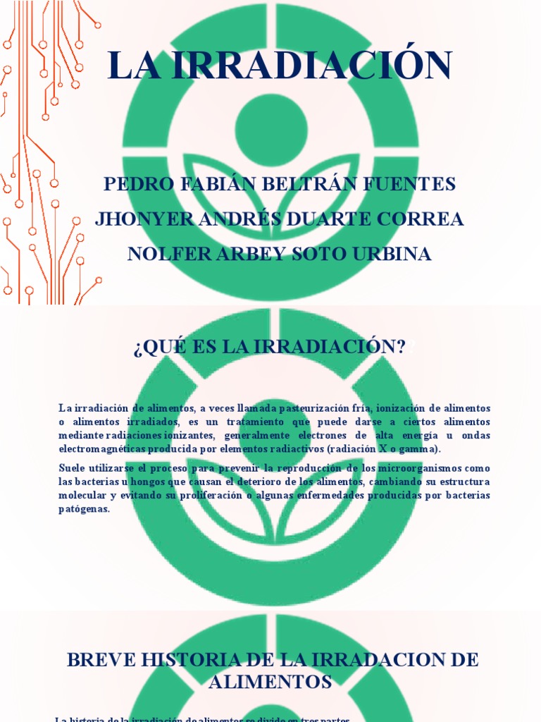 La Irradiación | PDF | Radiación ionizante | Química