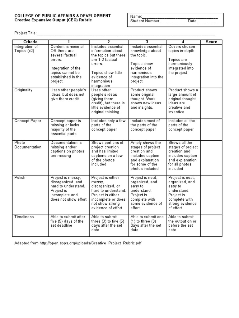 College of Public Affairs & Development Creative Expansive Output (CEO ...