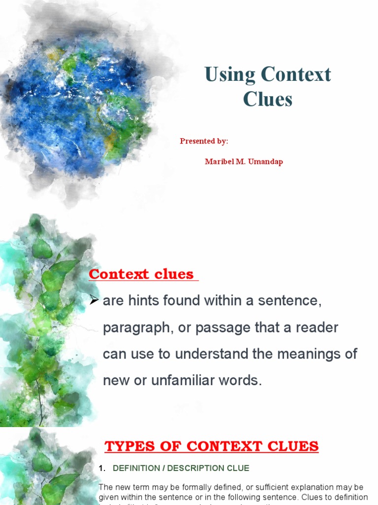 Understanding Context Clues | PDF