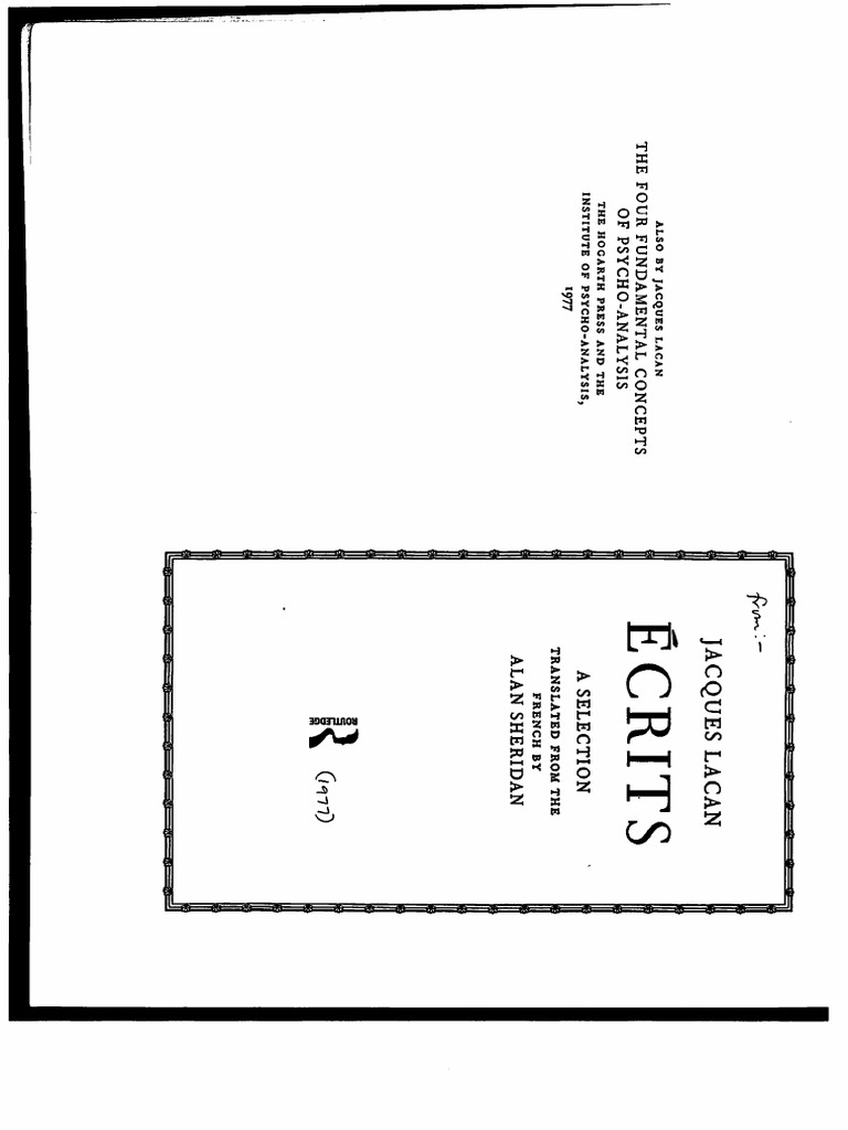 Lacan The Mirror Stage As Formative of ... | PDF