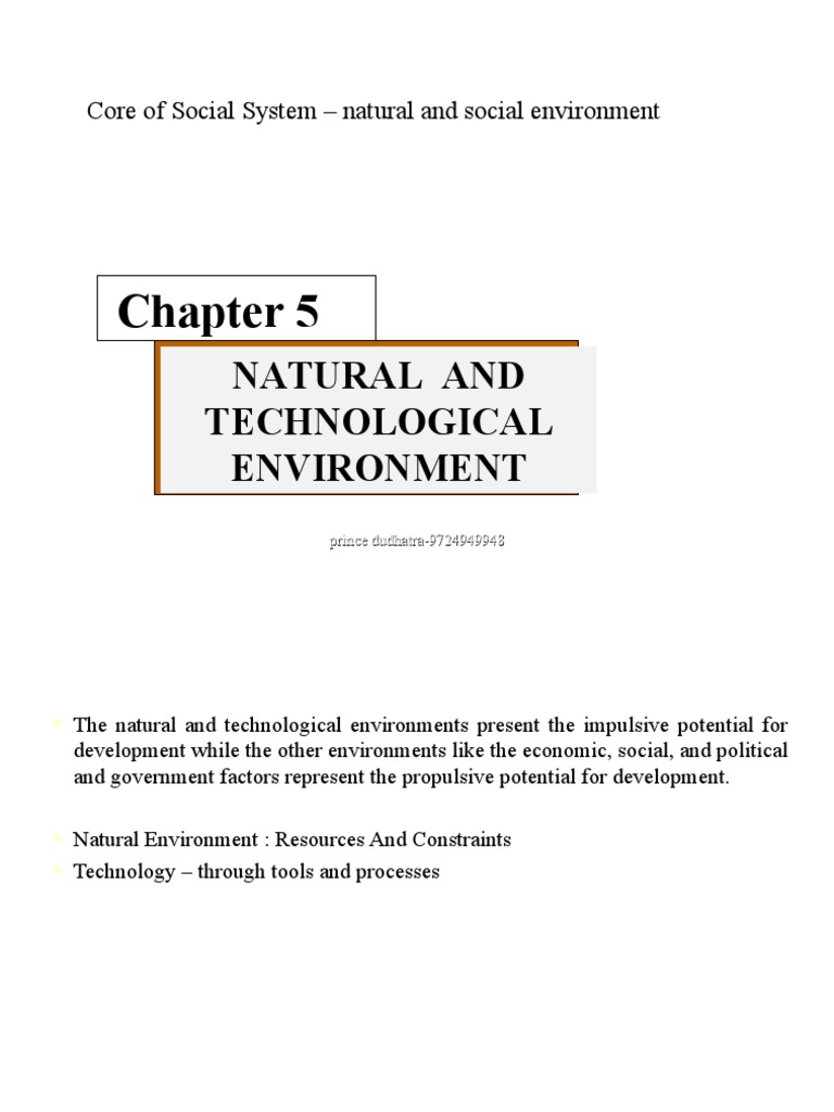 Core of Social System - Natural and Social Environment | PDF ...