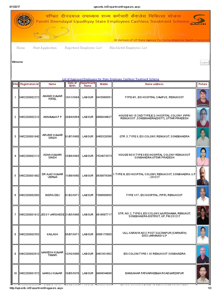 Home Print Application Registered Employees List Blacklisted Employees ...