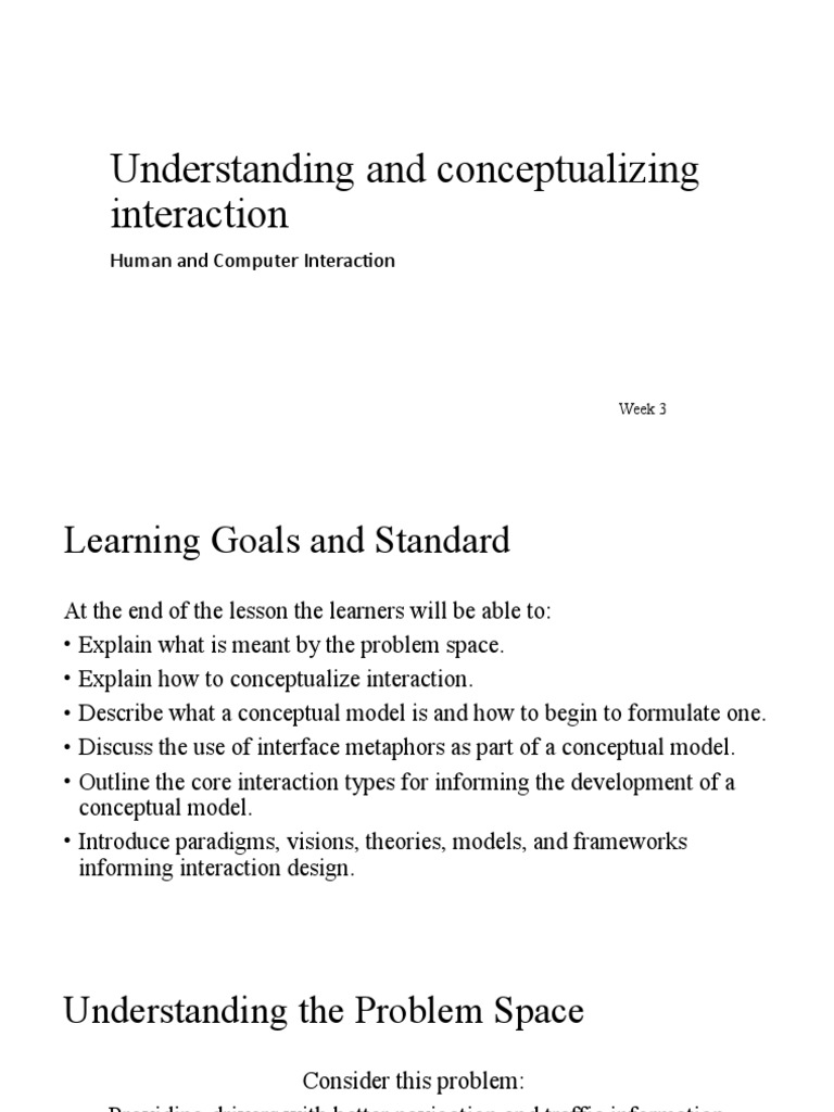 Week 3 - Understanding and Conceptualizing Interaction | PDF | Conceptual Model | Graphical User ...