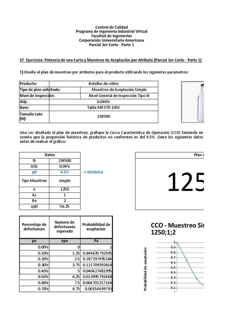 Parcial Control de Calidad Final Exc | PDF | Errores tipo I y tipo Ii ...
