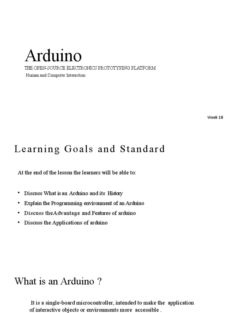 Arduino: The Open-Source Electronics Prototyping Platform | PDF | Arduino | Computing