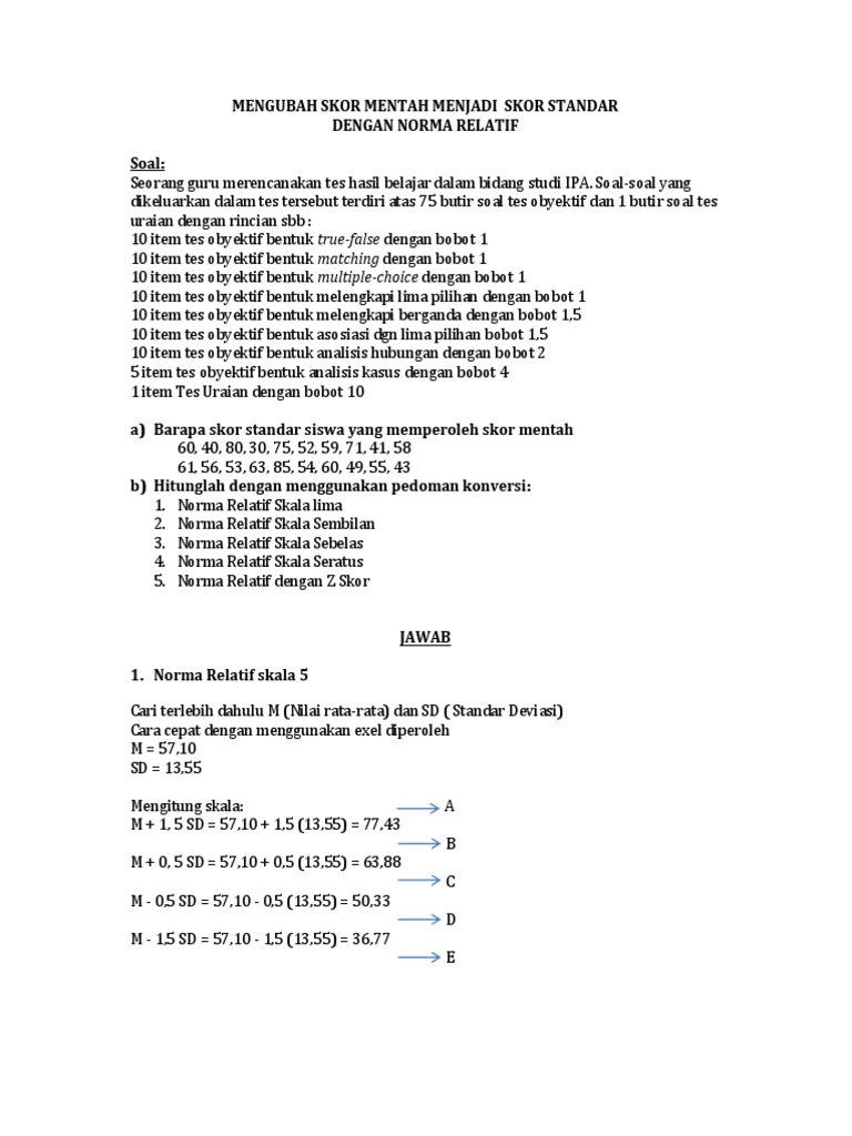 Contoh DGN Norma Relatif PDF | PDF