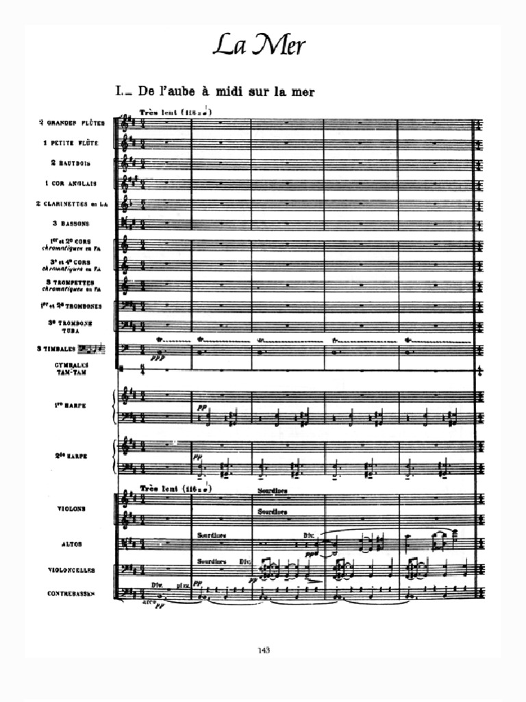 Debussy's La Mer Sheet Music Guide | PDF