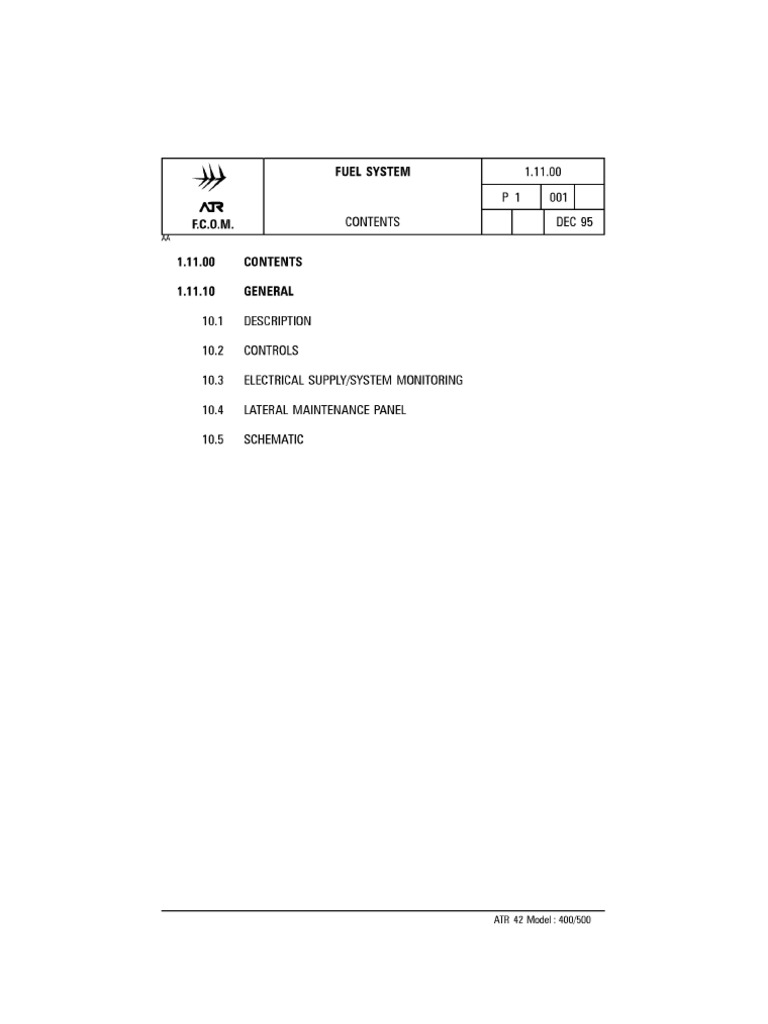 ATR Fuel System | PDF