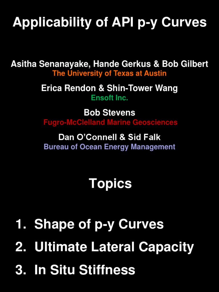 1-2 B - Gilbert-Applicability of API P-Y Curves PDF | PDF | Deep ...