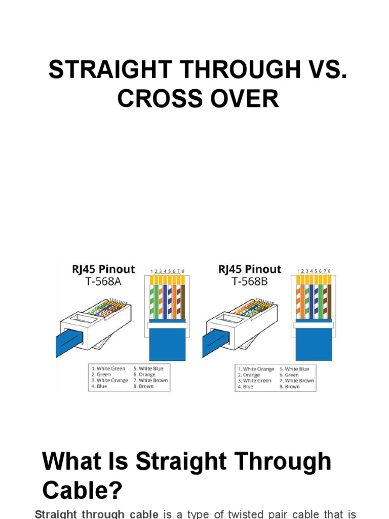 Straight Through vs. Cross Over | PDF | Network Switch | Networking ...