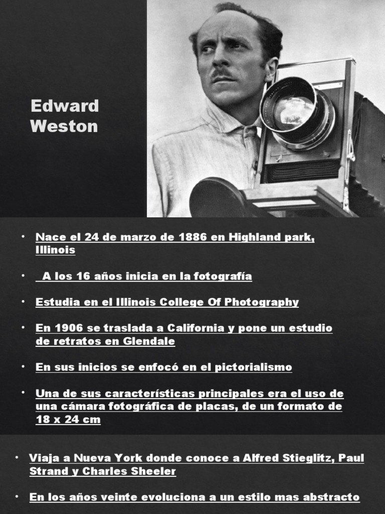 Edward Weston: Maestro de la Fotografía | PDF | Viajes y turismo | Arte