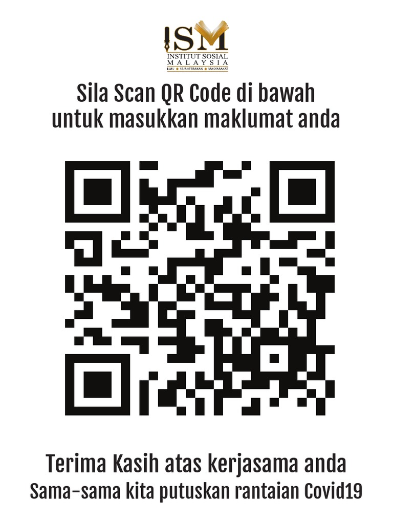 Sila Scan QR Code Di Bawah Untuk Masukkan Maklumat Anda: Sama-Sama Kita ...