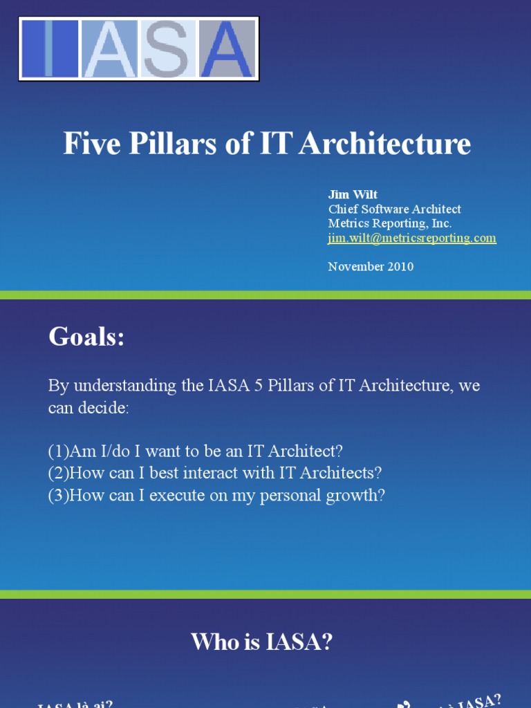 Five Pillars of IT Architecture: Jim Wilt | PDF | System | Design