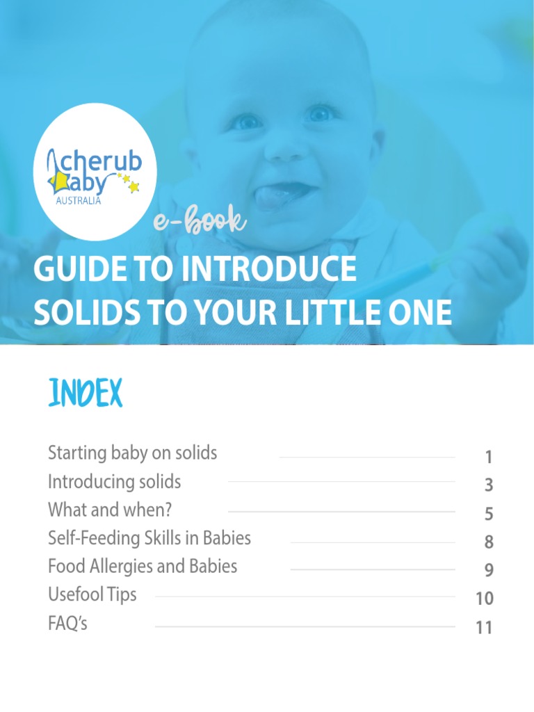 Guide To Introduce Solids To Your Little One: Index | PDF