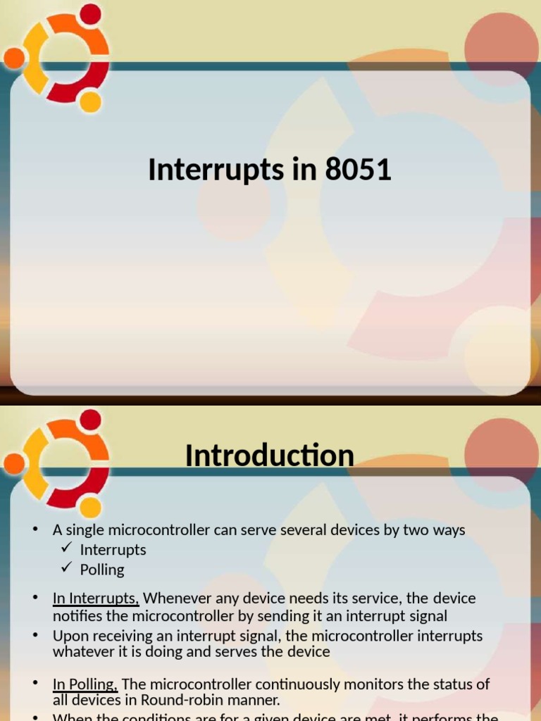 Interrupts 8051 Microcontroller | PDF | Microcontroller | Electronics Interrupts 8051 Microcontroller | PDF | Microcontroller | Electronics