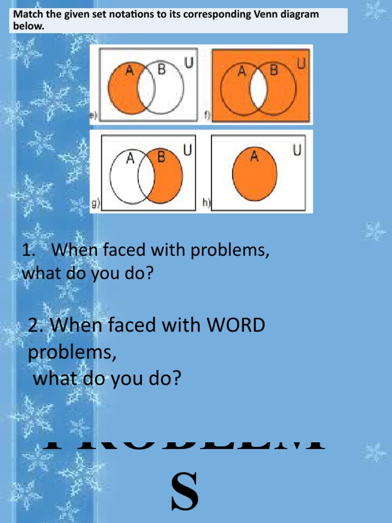 Day 12-15 (Word Problems Involving Sets) | PDF
