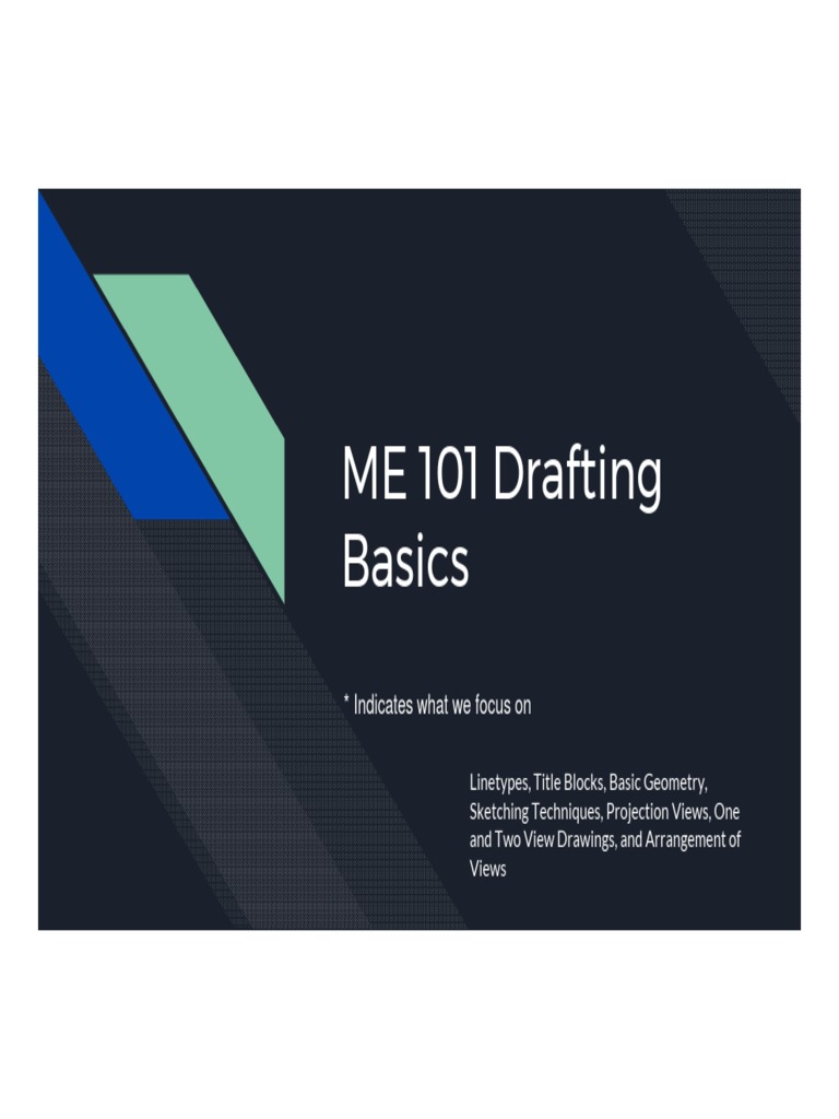 Drafting Basics: Linetypes, Title Blocks, Geometry, Views ...