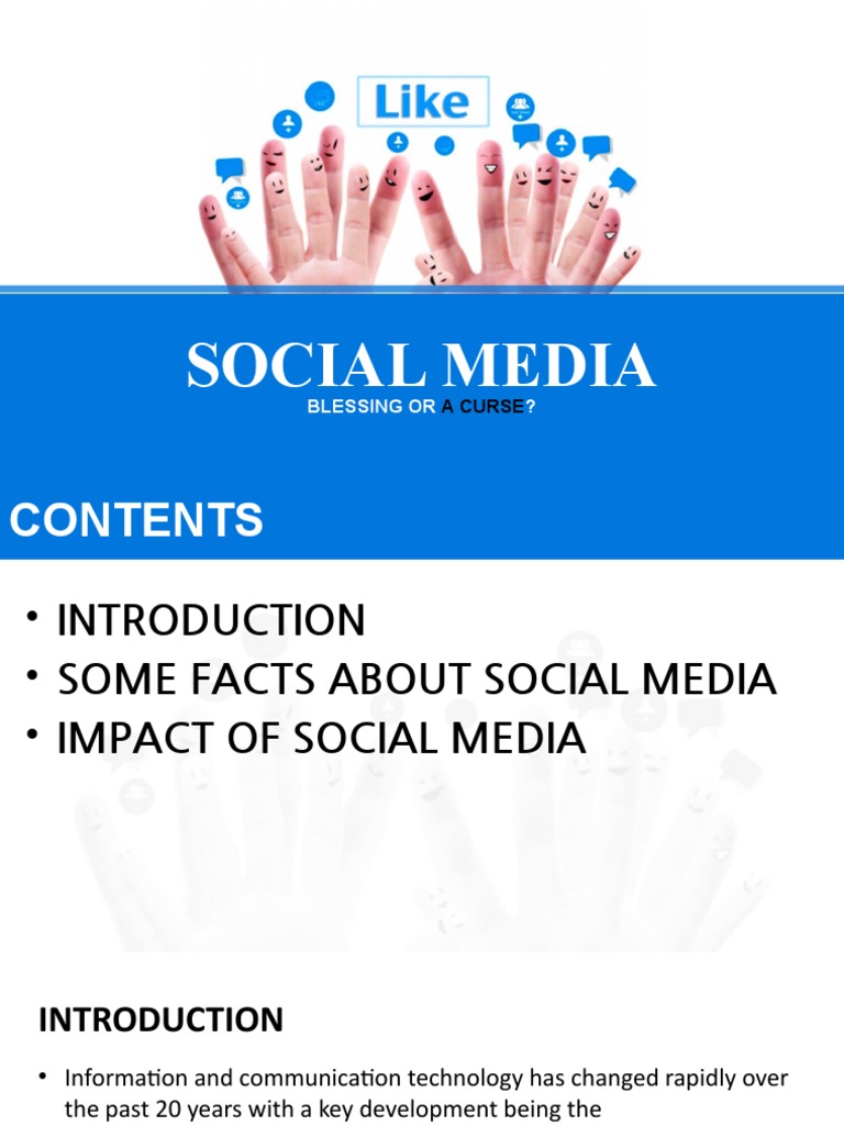 Social Media: Blessing or ? | PDF | Social Media | Popular Culture ...