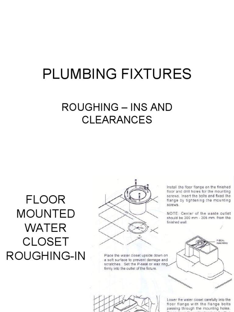 Plumbing Fixtures Roughing-In | PDF