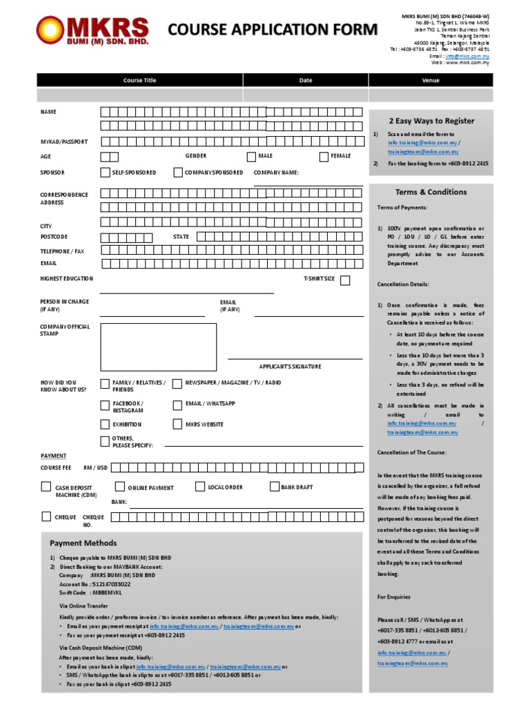 MKRS Application Form PDF | PDF | Payments | Receipt