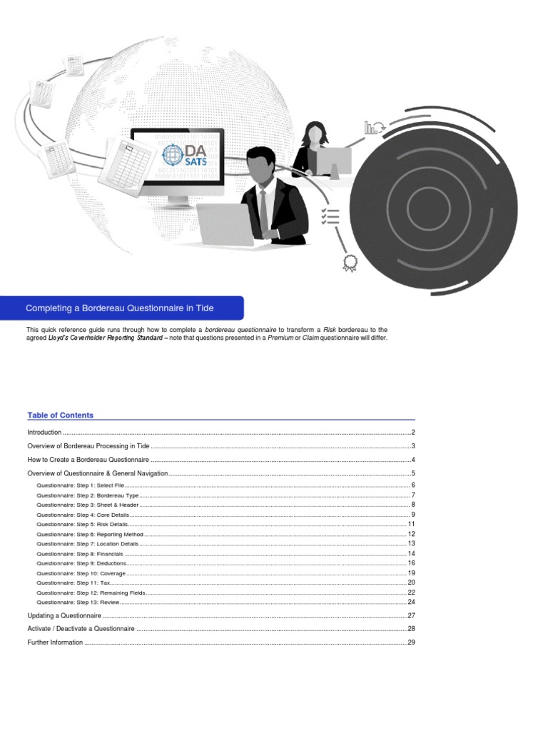 Completing A Bordereau Questionnaire 2 | PDF | Deductible | Insurance