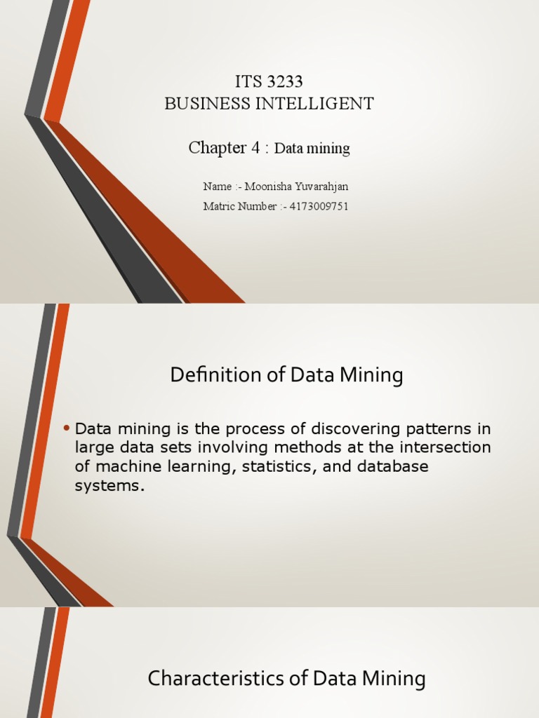 ITS 3233 Business Intelligent: Data Mining | PDF | Data Mining | Time ...