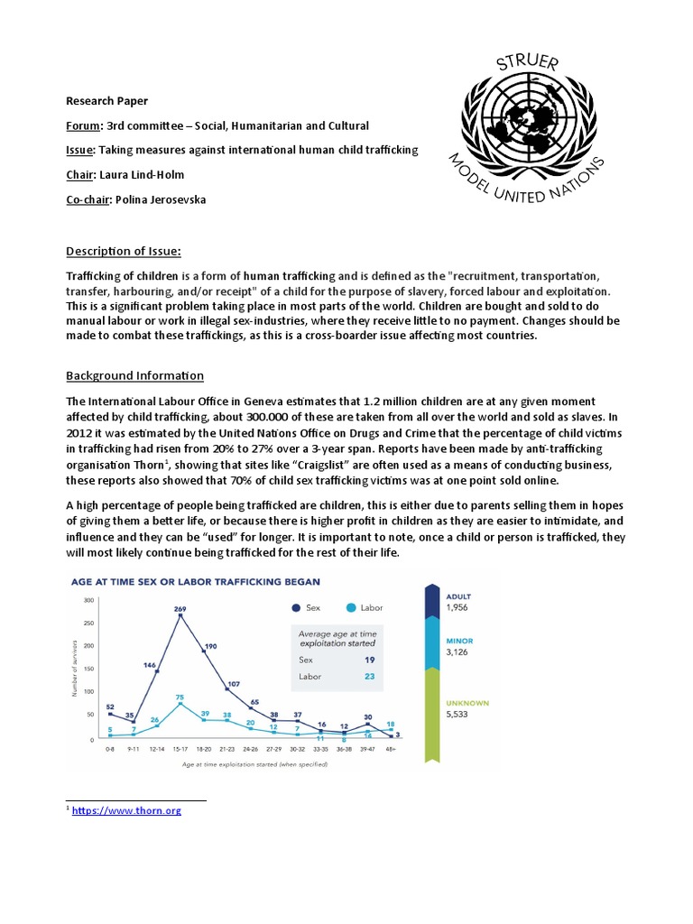 Research Paper. Mun | PDF | Human Trafficking | Crime & Violence