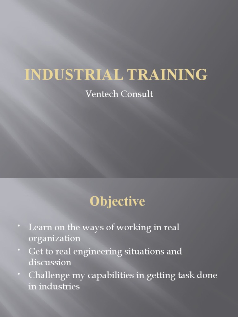 Industrial Training: Ventech Consult | PDF | Tanks | Nature