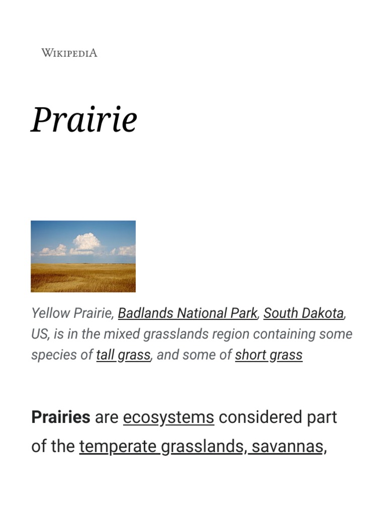 Prairie | PDF | Prairie | Biogeography