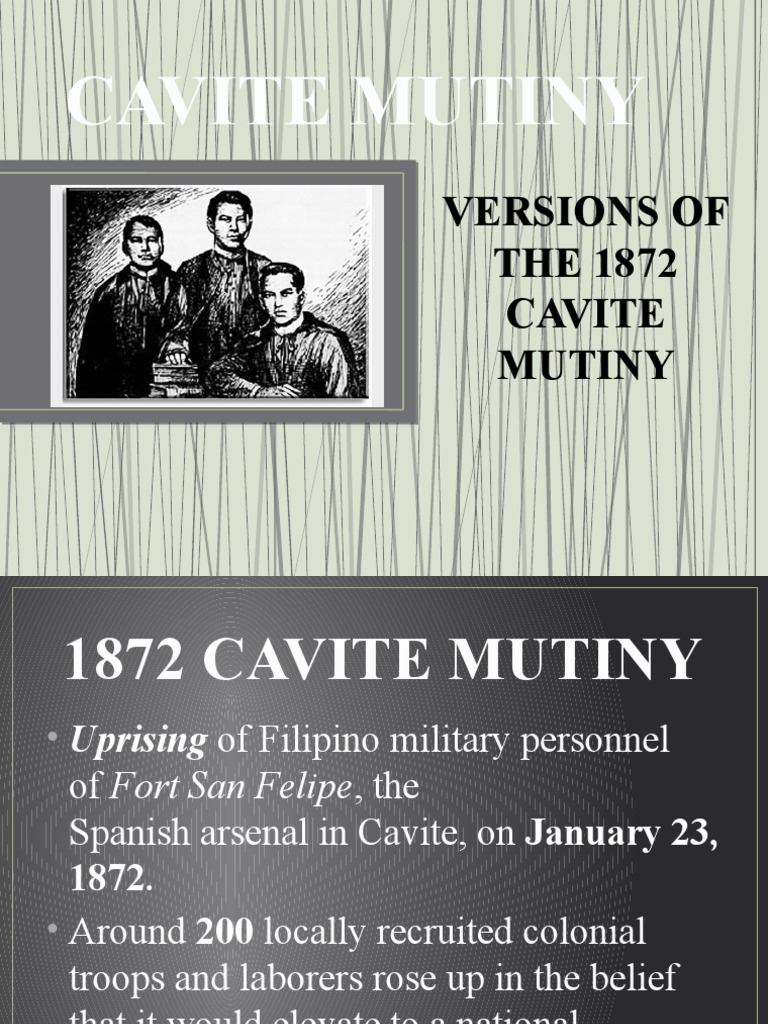 Versions of THE 1872 Cavite Mutiny | PDF | Philippines | Unrest