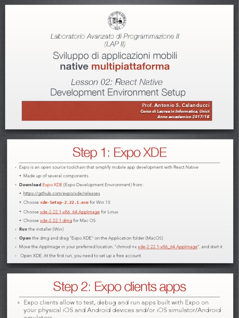 Lezione 02 React Native Development Environment Setup | Download Free ...