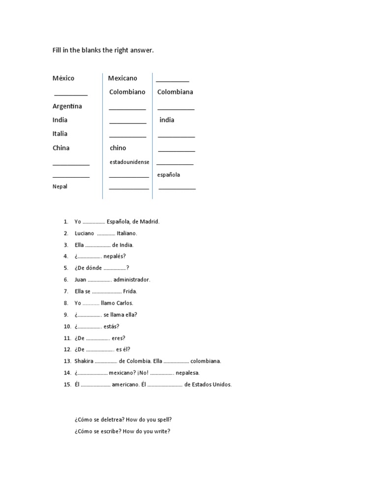 Spanish Review Test For Begginers | PDF | Estilo de vida