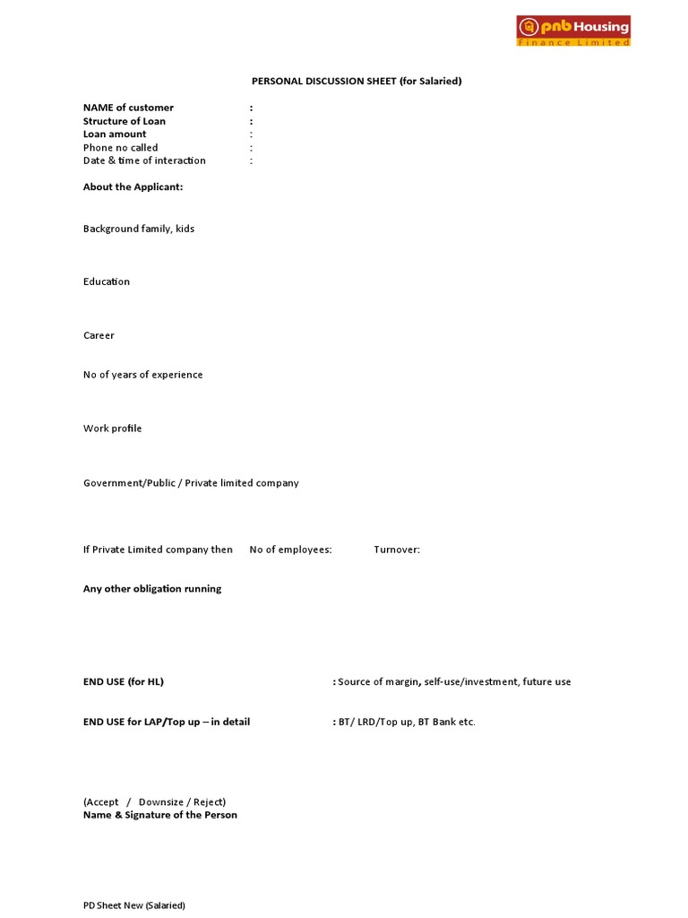 PD Sheet - Sal | PDF
