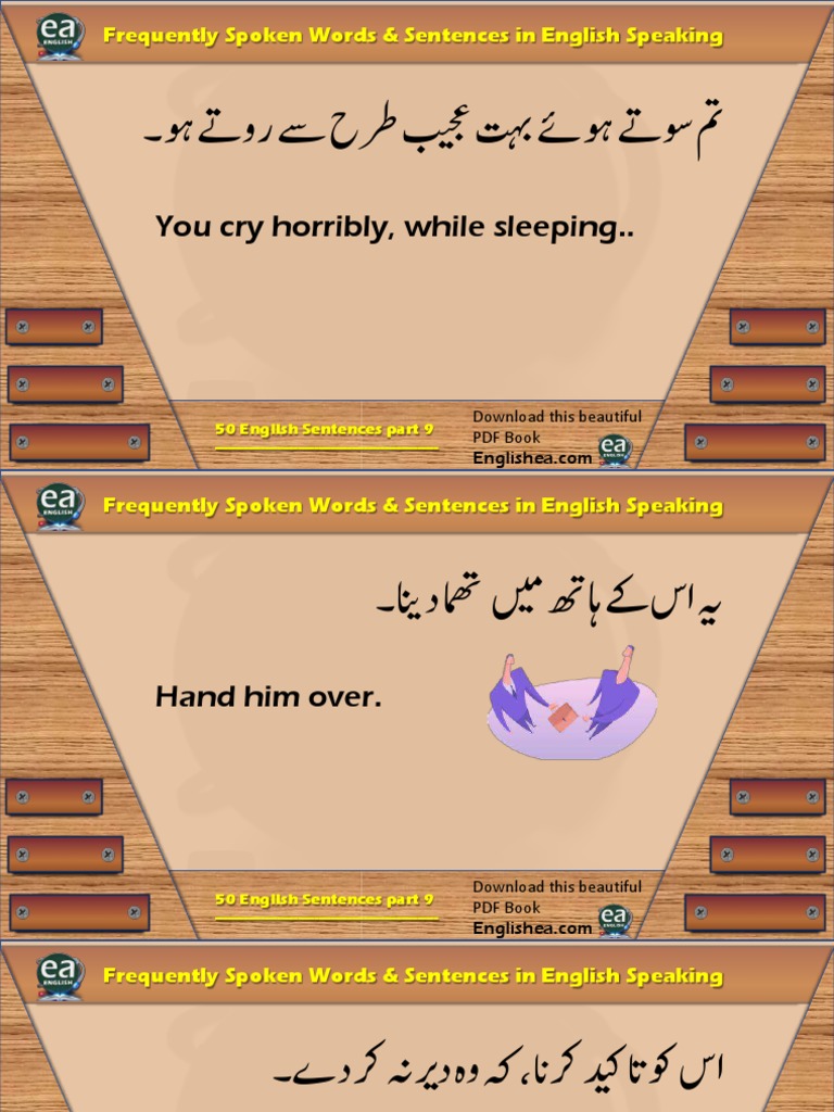 You Cry Horribly, While Sleeping..: Frequently Spoken Words & Sentences ...