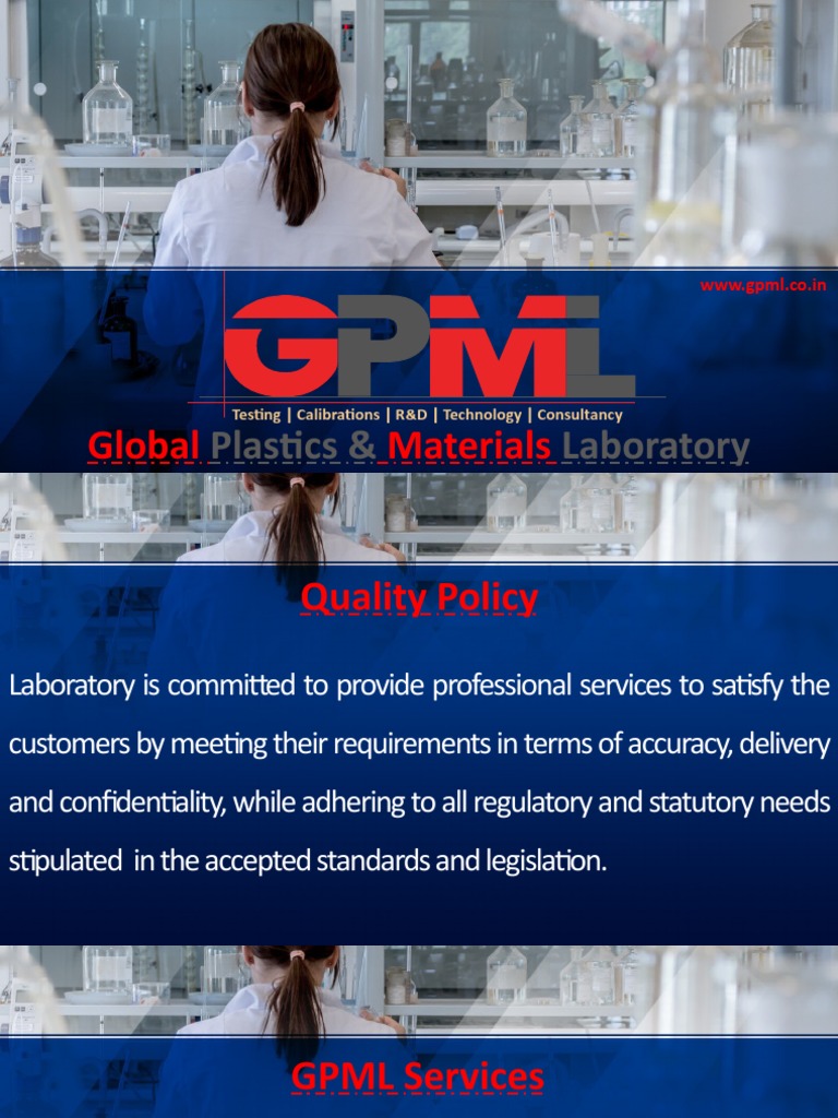 GPML: Comprehensive Testing & R&D Services | PDF | Plastic | Polymers