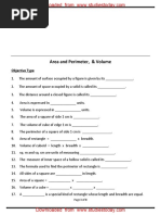 Year 8 Area and Volume Revision Worksheet | PDF | Area | Volume