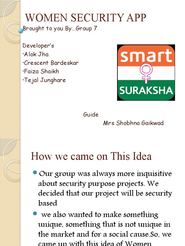Women Security App | PDF | Android (Operating System) | Mobile App