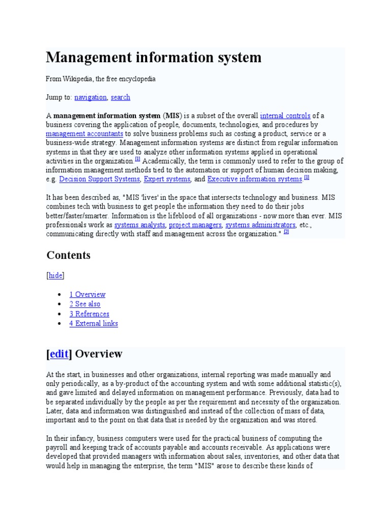 Management Information System | PDF | Management Information System ...