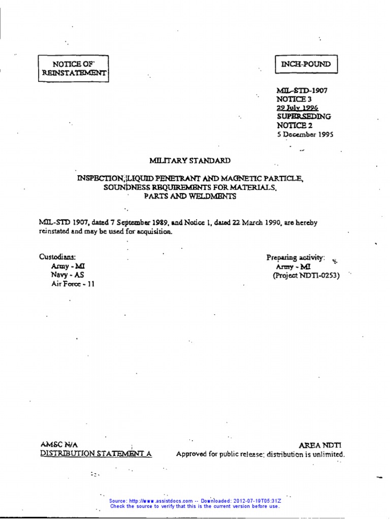 Mil-Std-1907 Notice 3 PDF | PDF