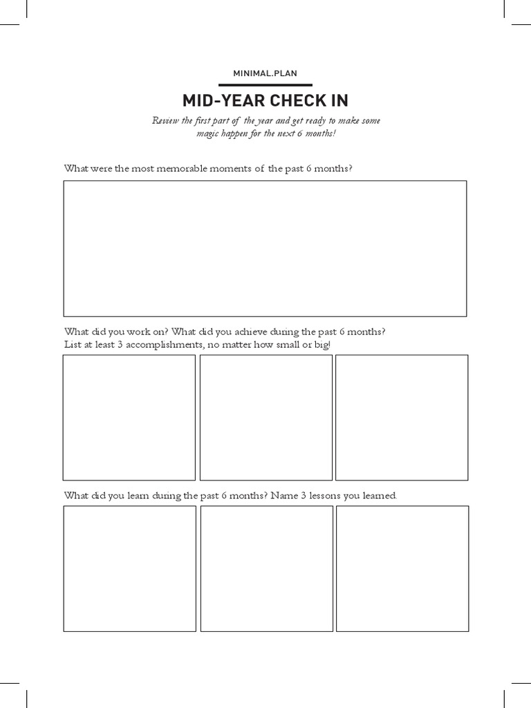 Mid-Year Check In: Review The First Part of The Year and Get Ready To ...