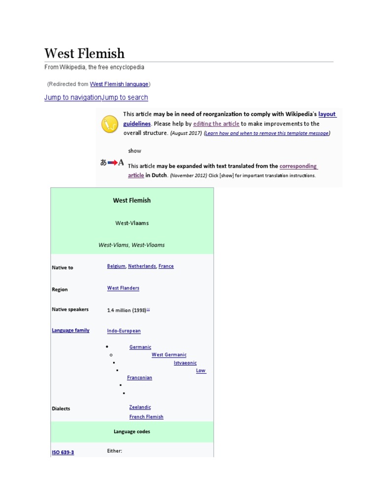 West Flemish: Jump To Navigation Jump To Search | PDF | Symbols ...