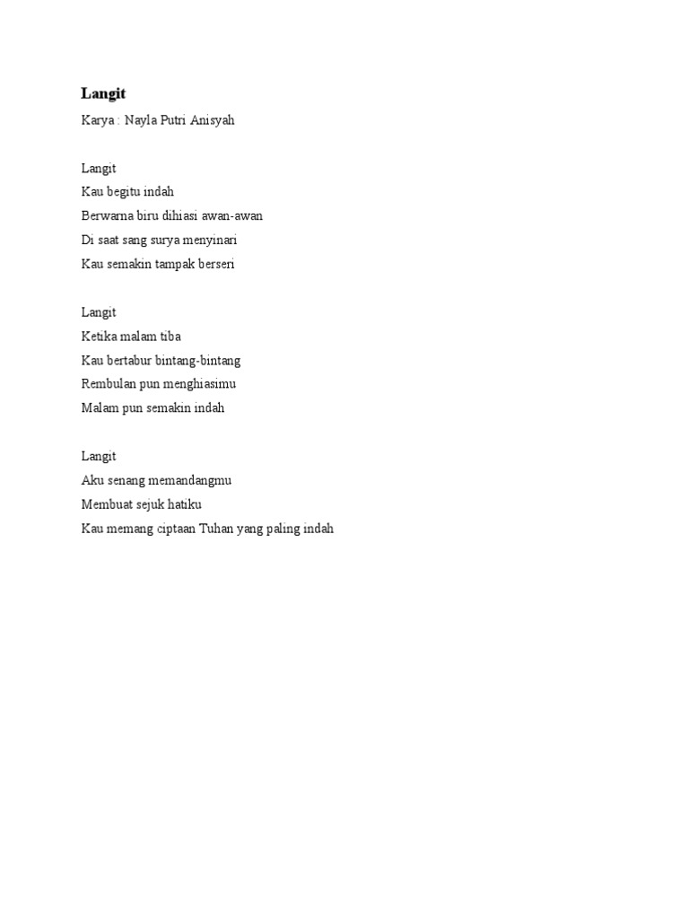 Puisi Langit | PDF