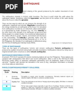Philippine Earthquake Intensity Scale | PDF | Earthquakes | Plate Tectonics