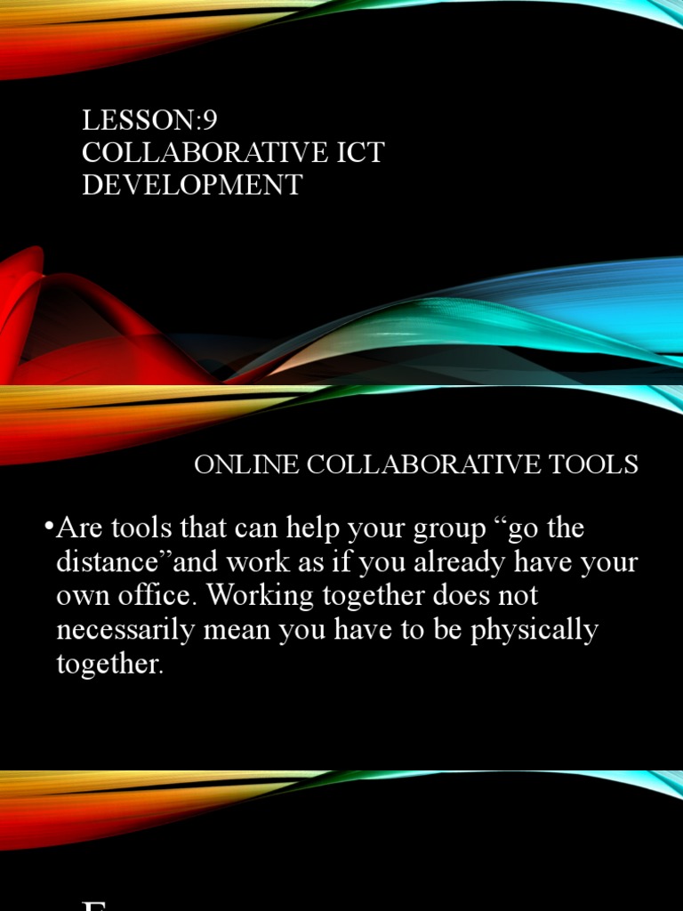 Lesson:9 Collaborative Ict Development | PDF