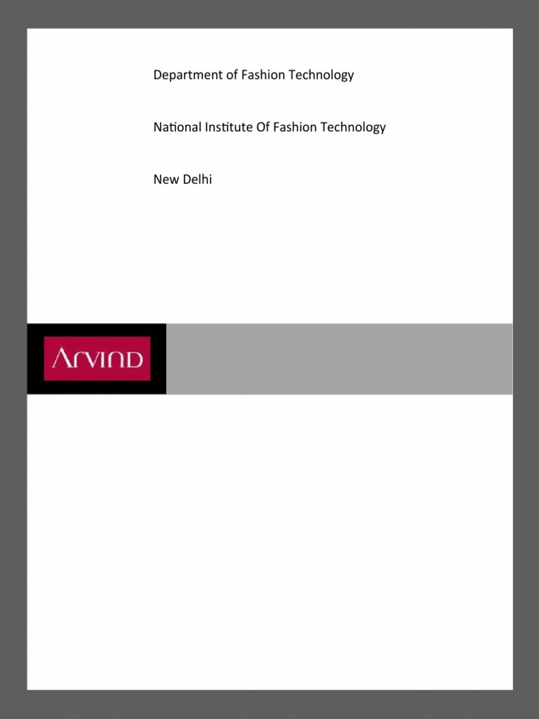 InTERNSHIP REPORT Arvind LTD Arushi Sriv | PDF | Spinning (Textiles) | Yarn