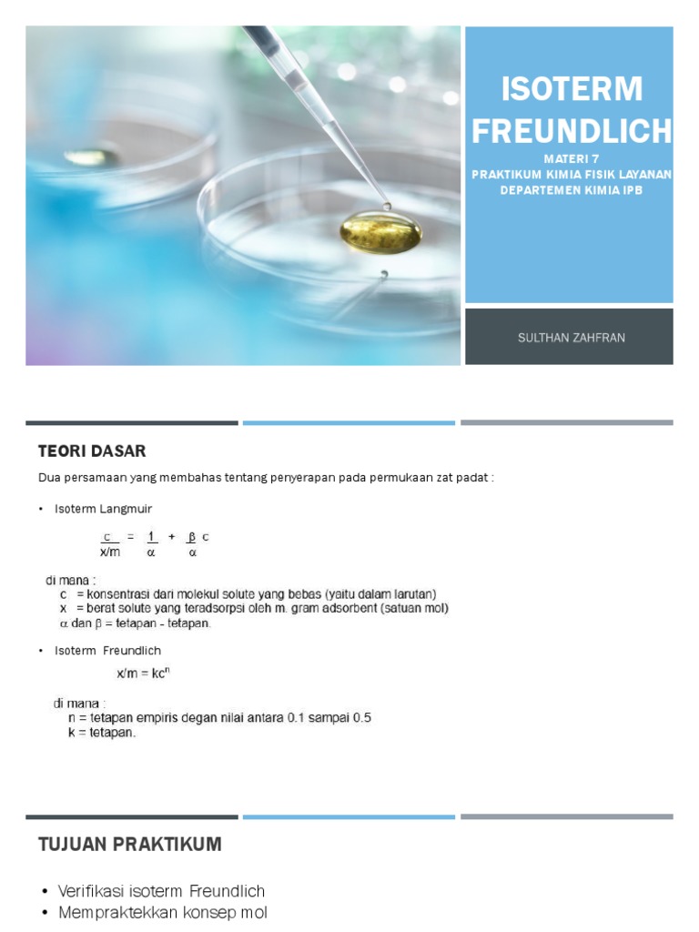 Verifikasi Isoterm Freundlich dalam Praktikum | PDF