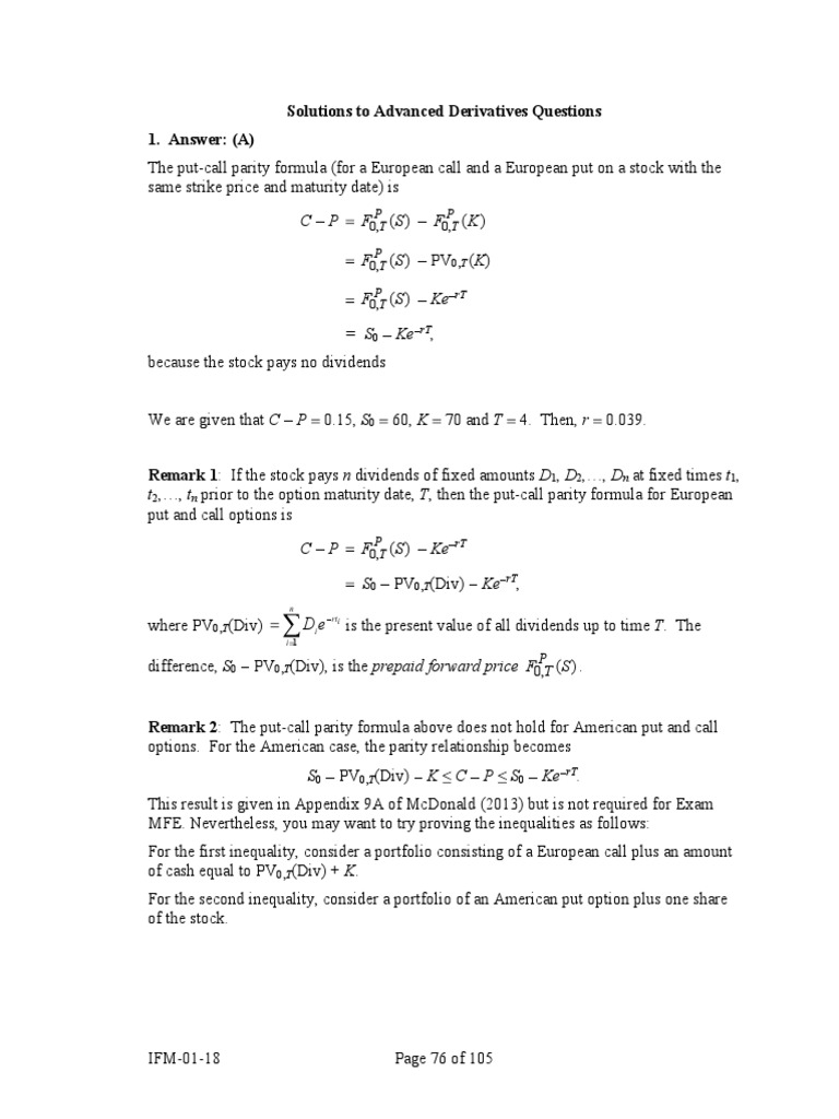 Advanced Derivatives Solutions | PDF | Option (Finance) | Greeks (Finance)