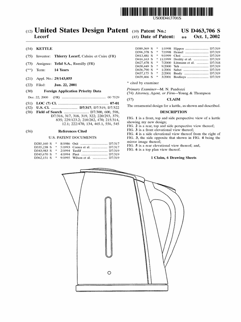 United States Design Patent (10) Patent No.:: Lecerf (45) Date of ...