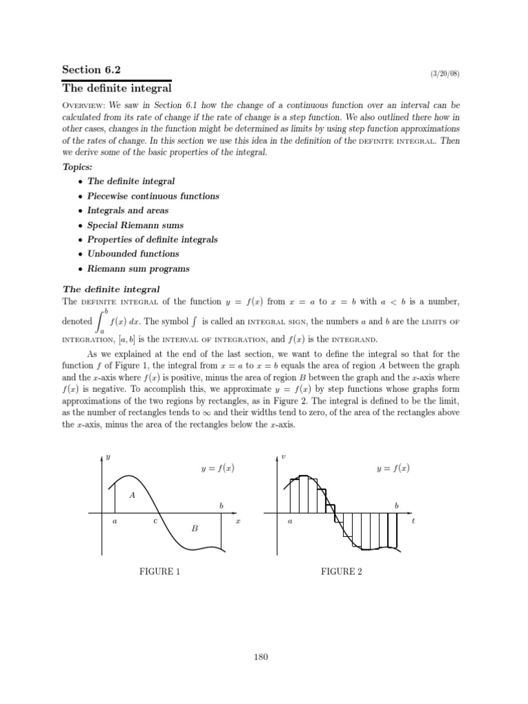 Definite Integrals | Download Free PDF | Integral | Area